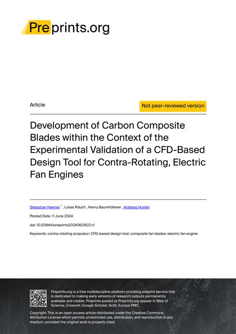 Pdf Development Of Carbon Composite Blades Within The Context Of The Experimental Validation