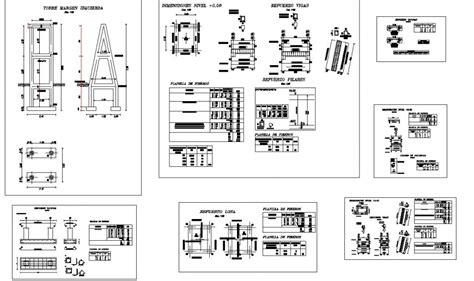 Column And Other Structure Units Detail 2d View Cad Construction Block Autocad File