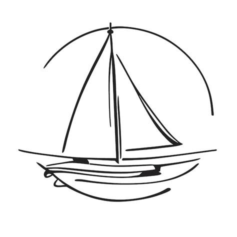 premium vector create a simple line art image for my catamaran sailing company called ogibni
