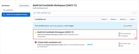 Building The Workspace Based On Github Actions ・ Coremedia Experience Platform
