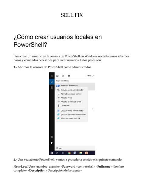 ¿cómo Crear Usuarios Locales En Powershell Pdf