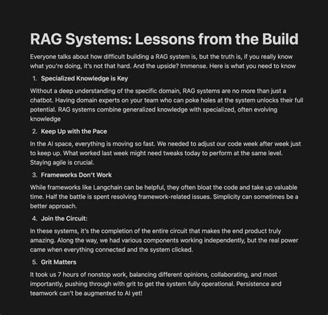 We Successfully Developed A Rag System Using Specialized Knowledge In A Project Called Gok