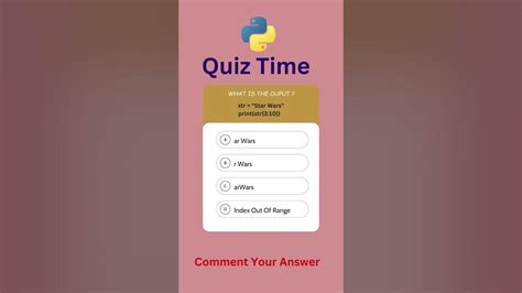 Python Quiz 2 Youtube