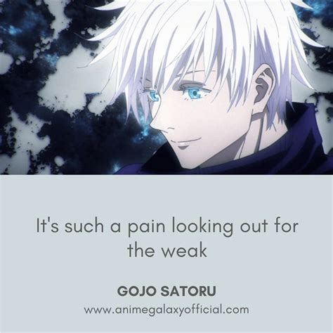 10 Best Gojo Satoru Quotes In Jujutsu Kaisen Anime Galaxy Anime