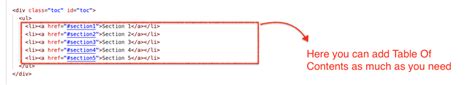 Create A Simple Responsive Table Of Contents Toc Template For An Article Using Html Css And