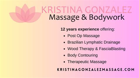 Kristina Gonzalez Massage And Bodywork Spring Hill Fl