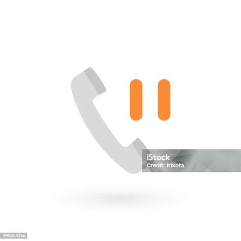 복고풍 전화 수신기 아이콘 격리입니다 핸드셋 기호입니다 일시 중지 기호입니다 벡터 일러스트 레이 션 평면 디자인 개념에 대한 스톡 벡터 아트 및 기타 이미지 Istock