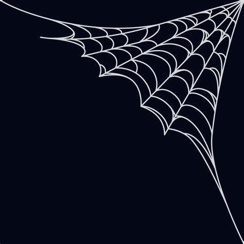 Spider Web Corner For Halloween Designs Spiderweb Corner Isolated In Dark Background Vector