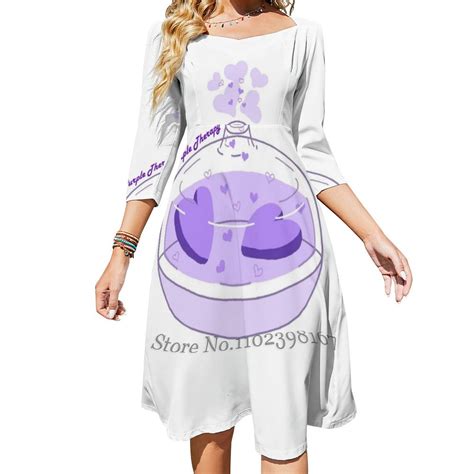 Lavender Essential Oil Diffuser Sweetheart Knot Flared Dress Fashion Design Large Size Loose