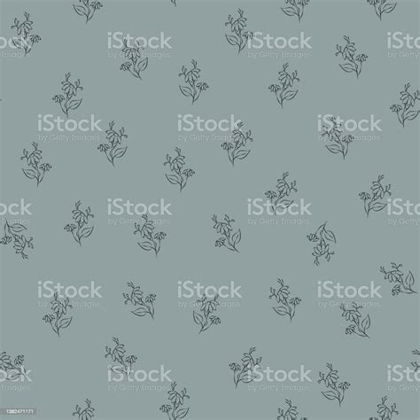 벡터 녹색 및 회색 그림입니다 플로럴 매끄러운 패턴 야생 꽃의 꽃다발 손으로 그린 꽃밭 간단한 꽃 필드 카모마일의 꽃 머리 윤곽선 도면입니다 Fragrance