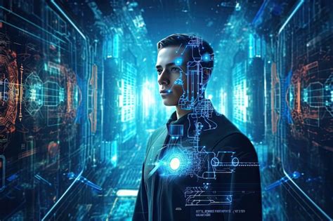 Inteligência Artificial Genial Superpotente Trabalhando Na Transformação Digital De Big Data