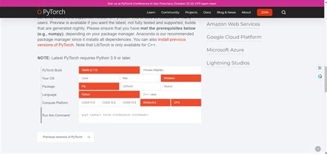安装pytorch时errorcould Not Find A Version Thatsatisfies The Requirement