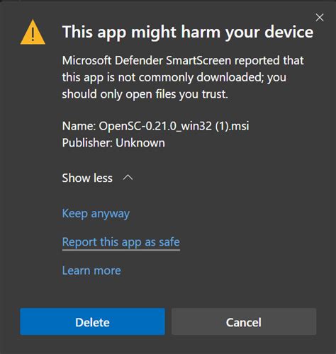 0210 X86 Throwing Warning When Downloading · Issue 2197 · Openscopensc · Github