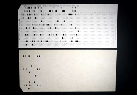 X VINTAGE MAINFRAME COMPUTER Perforated PUNCH CARDS IBM Column Card Format PicClick UK
