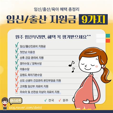 강원도 원주 출산지원금 혜택 임신 바우처 임산부 혜택 네이버 블로그