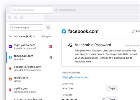 Безплатний менеджер паролів — firefox