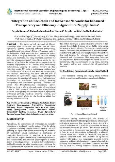 “integration Of Blockchain And Iot Sensor Networks For Enhanced
