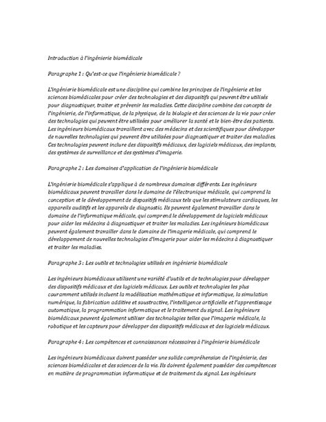 Introduction To Biomedical Engineering Introduction à Lingénierie
