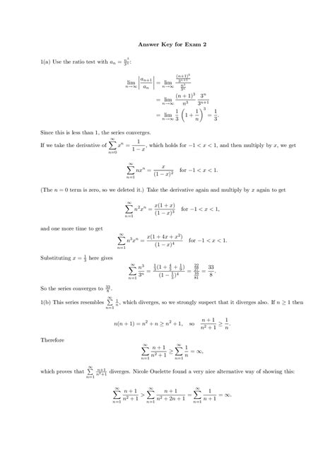 Receive Calculus Solved Exam Docsity