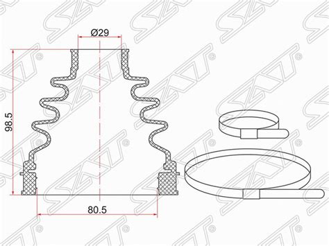 Пыльник шруса внутренний FR RH NISSAN X-TRAIL T31 BKFD013 SAT - SAT арт ...