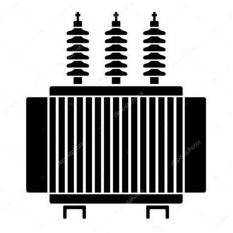 Transformador Eléctrico De Alto Voltaje Símbolo Negro Stock Vector By ©happyroman 125291744