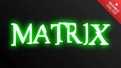 MATRIX The Movie Text Effect Generator