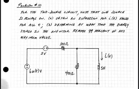 Solved Problem FOR THE TWO SOURCE CIRCUIT NOTE THAT Chegg Com
