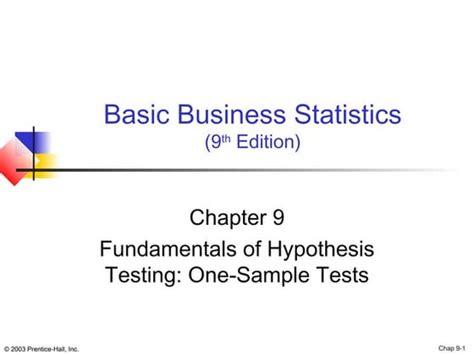 Statistics Hypothesis Testing Pptx