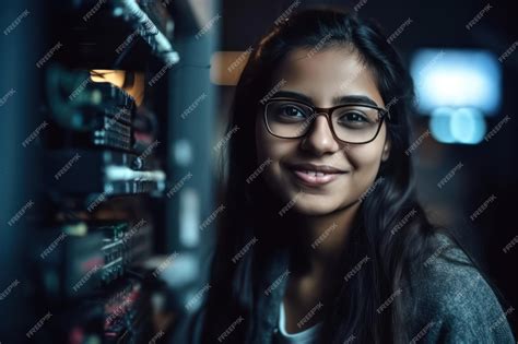 Premium Ai Image Diverse Office Portrait Of Beautiful Smiling Indian