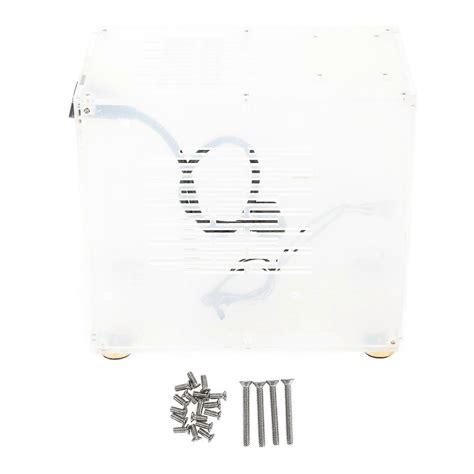 Clear Acrylic Mini Itx Case 360 Degrees Open Hollow Cooling Diy Mini Itx Computer Gaming Case