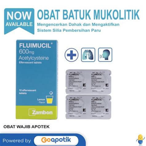 Jual Fluimucil 600 Mg Box 10 Tablet Shopee Indonesia