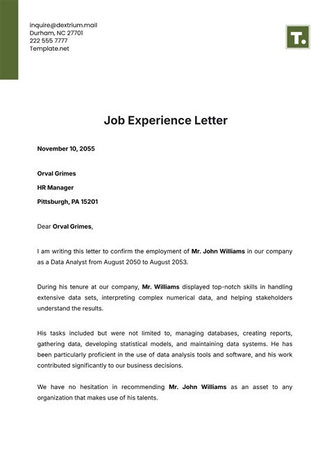 Free Hotel Experience Letter Template To Edit Online