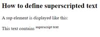 How To Define Superscripted Text Using Html Geeksforgeeks