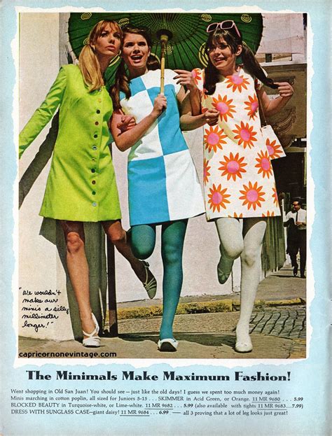 1968 Teen Magazine Aldens Catalog Fashion Spread 6 60s Fashion Retro