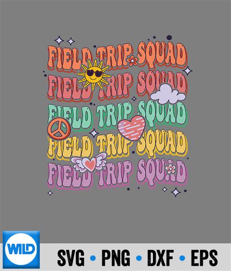 Field Day Svg Hippie Smile Face Field Trip Squad Groovy Field Day Amused Svg Wildsvg