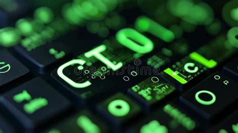 Green Binary Code Numbers Black Screen Abstract Matrix Background Ai Generative Stock Footage