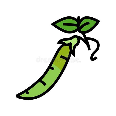 Peas Green Color Icon Vector Illustration Stock Illustration