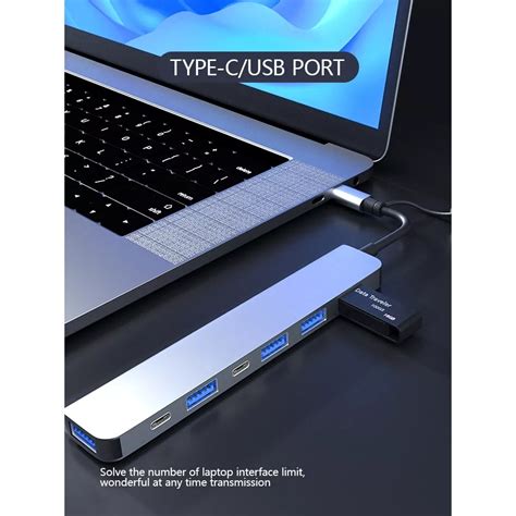 Хъб Usb 8 в 1 Qeno Usb 3 0 Usb Type C 4 Usb 2 0 слота 2 Usb Type C слота 1 Usb 3 0 слот
