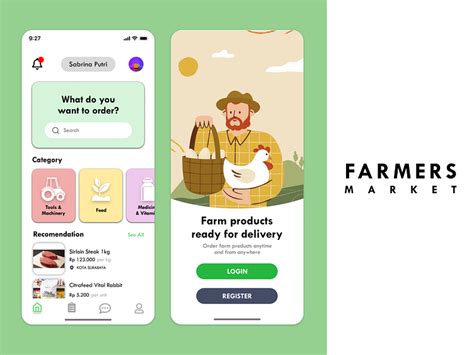 Online Store Mobile App Design Farmers Market By Sabrina Putri Aulia