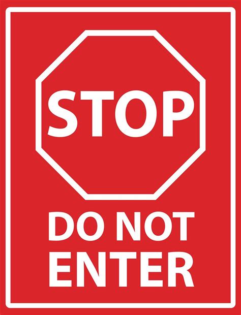 Stop Do Not Enter Sign Printable Printable Calendars At A Glance