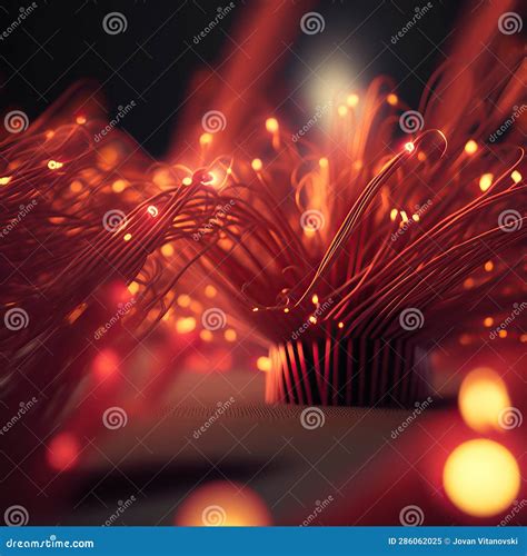 Realistic Dynamic Data Flow Visualizations Styled As A Network Of Glowing Data Lines And Nodes