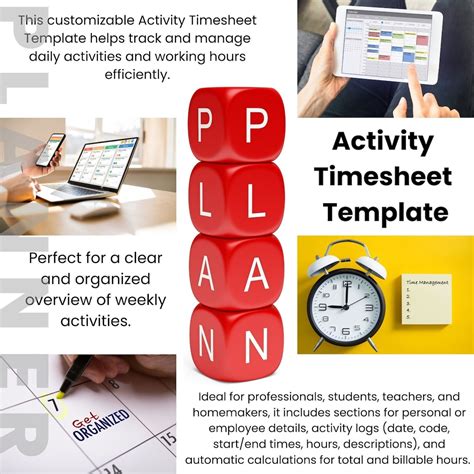 Activity Timesheet Template Google Sheets Task Tracking Time Log Project Management Work