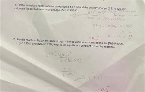 Solved If The Enthalpy Change H For A Reaction Is Chegg