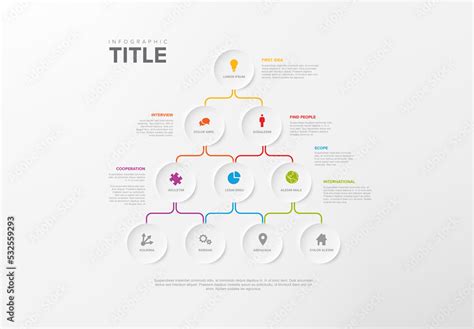 Vector Minimalist Pyramid Hierarchy Infographic Template Stock Template