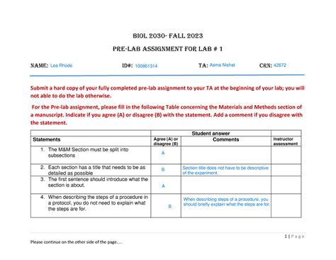 Lab 1 Pre Lab Assignment 1 P A G E Please Continue On The Other