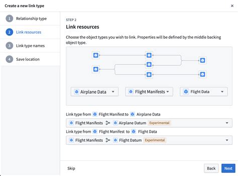 object and link types link types create a link type palantir