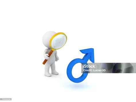 돋보기와 남성 성별 기호 3d 문자 3차원 형태에 대한 스톡 사진 및 기타 이미지 3차원 형태 개념 개념과 주제 Istock