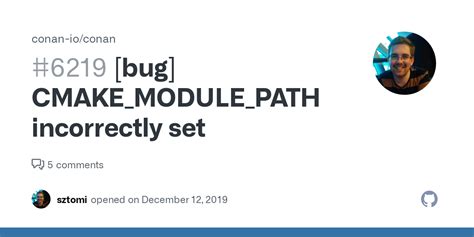 Bug Cmakemodulepath Incorrectly Set · Issue 6219 · Conan Ioconan · Github