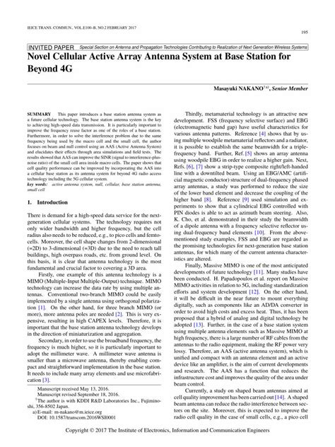 Pdf Novel Cellular Active Array Antenna System At Base Station