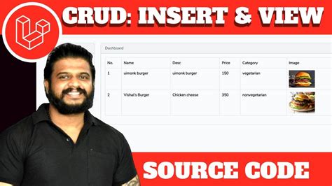 Ep18 Laravel Crud Insert And View Tutorials With Source Code Youtube